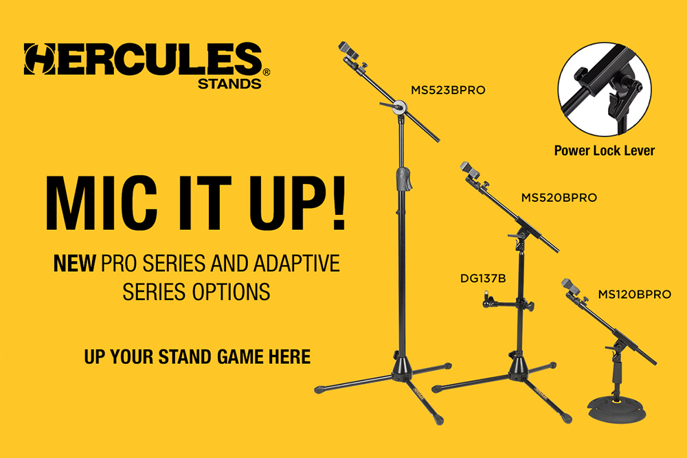 New Pro Series Mic Stands And Adaptive Multi-Mount From Hercules ...